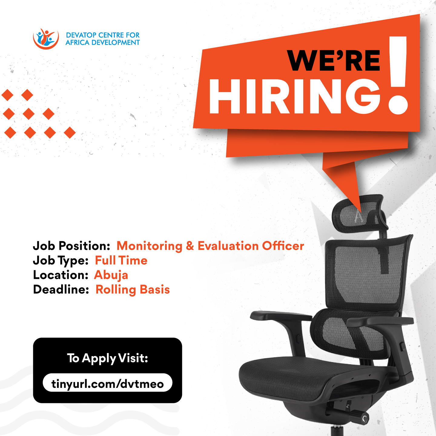 Call for Application: Monitoring and Evaluation Officer - Devatop ...